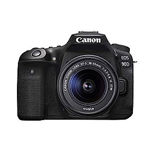 Canon DSLR Camera [EOS 90D] with EF-S 18-55 is STM Lens Kit, Built-in Wi-Fi, Dual Pixel CMOS AF and 3.0-inch Vari-Angle Touch Screen, Black