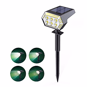 oditton Solar Deck Light, Solar Light, Solar Spotlight, Solar Wall Light, Solar Garden Light, IP65 Waterproof, 4 Bright Modes, Outdoor for Ardens, Courtyards, Fences, Path, Patio, Garden, 1 Pack