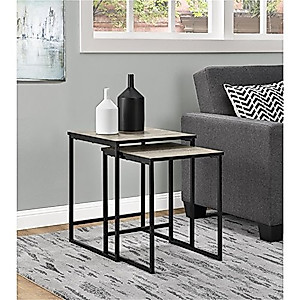 Ameriwood Home Stewart Nesting Tables, Weathered Oak