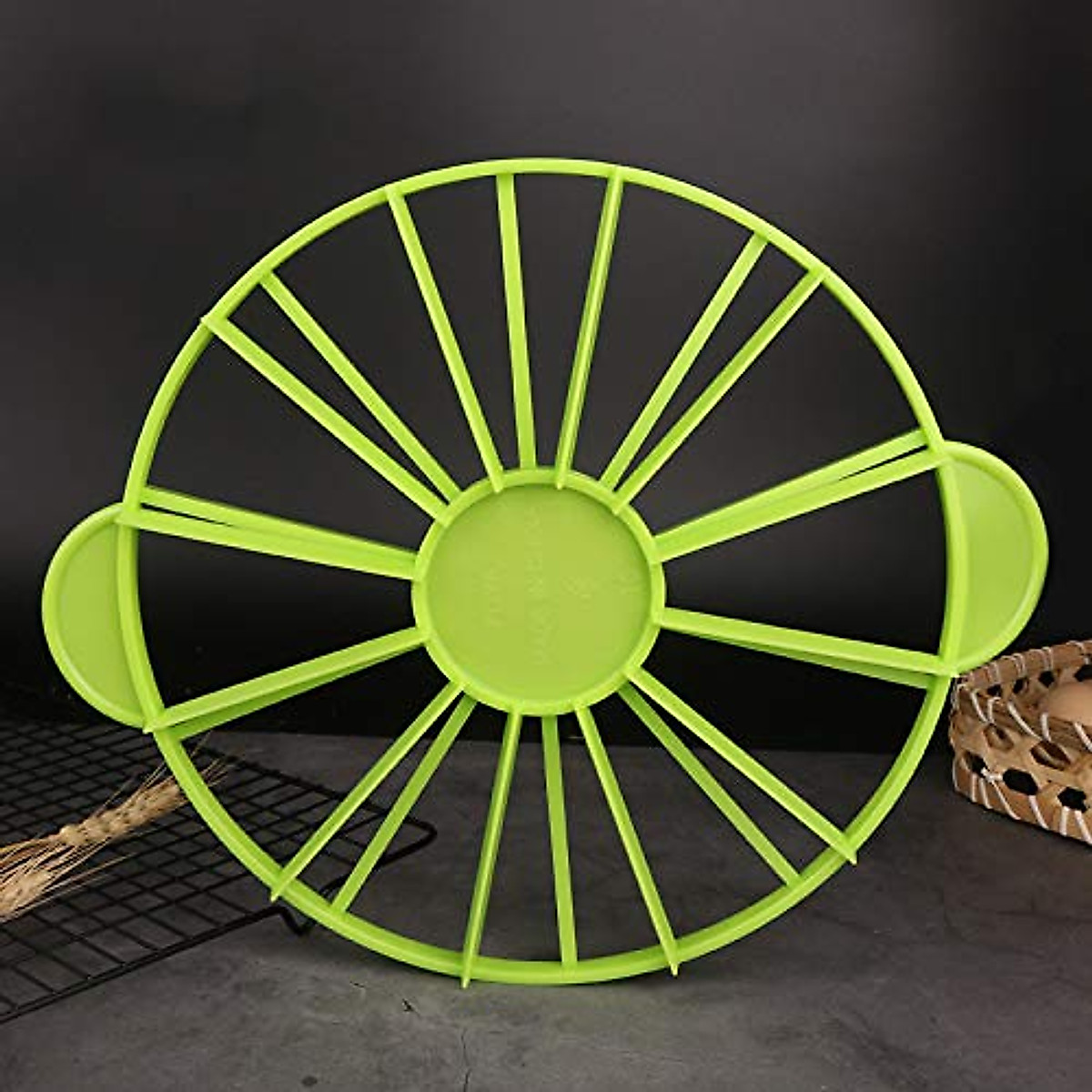 Round Cake Slice & Pie Slicer Marker, Cake Divider, Cheesecake Cutter, Double Sided Cake Portion Marker, 10 or 12 Slices-Works for Cakes Up To 16-Inches Diameter