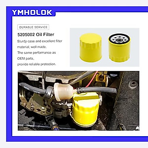 2PC 5205002 Oil Filter Fit for Kohler M18 M20 SV715 SV725 SV735 CV13S CV15S CV22S Engine 52 050 02 5205002S 52 050 02-S1 Oil Filter Lawn Mower/Tractor Extend Life Series Oil Filter