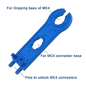 Solar Crimping Tool Kit with Wire Stripper and Cutter, Male Female Solar Panel Connector and Solar Connector Assembly Tool Spanner for 2.5/4.0/6.0mm² MC3 MC4 Solar Panel PV Cable