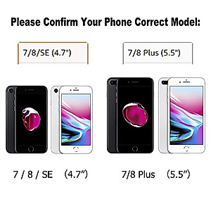 MIDOLA Wallet Case iPhone 7 8 SE (2020) with Card Holder Cover Cell Phone Leather Protective Purse 4.7 Inch Black