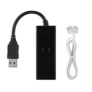 USB2.0 56K External Dial Up Fax Data Modem, V.92 Voice Fax Data Modem Dongle Adapter, for Windows 98, for Win SE, for Win 2000, for Win XP, for Win Vista, for Win 7