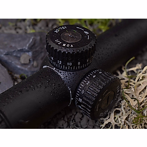 Monstrum Alpha 1-6x24 First Focal Plane FFP Rifle Scope with MOA Reticle | Precision V2 Picatinny Scope Rings | Bundle