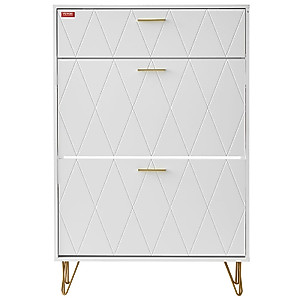 VEVOR Shoe Storage Cabinet for Entryway, 31.5" D x 9.4" W x 47.3" H, Wood