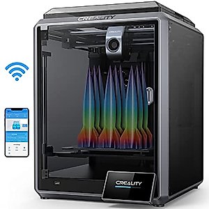 Official Creality K1 3D Printer Speedy Printing Machine,600mm/s High Speed,WiFi Control,Self-test,No Ring&Z-Banding,Auto Leveling,Extensible,Unibody Die-Cast,Out of Box,Smarter,12x faster,Beat Ender 3