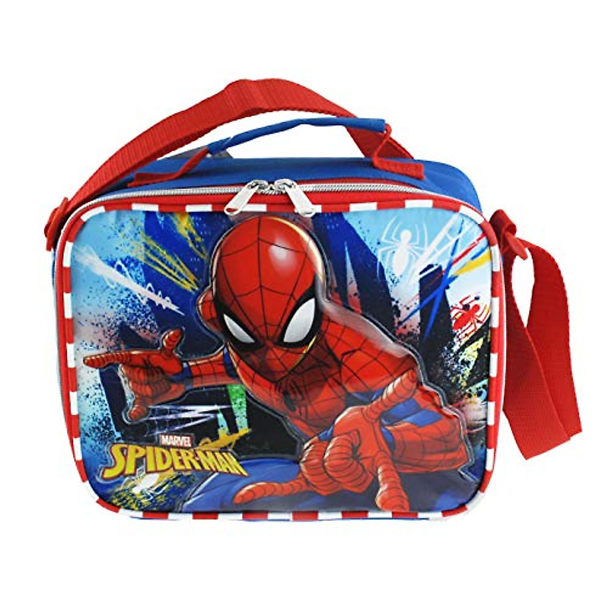 Spiderman Insulated Lunch Bag with Adjustable Shoulder Straps - Perfect Swing - A17324