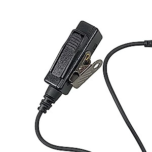 MaximalPower Headset Earpiece with Kevlar Reinforced Cable 2-Pin for Motorola Two-Way Radios Surveillance Headset (RHF MOT 2PIN HQ)