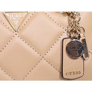 GUESS Cessily Box Satchel Beige One Size