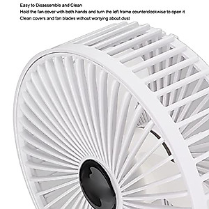 Heayzoki Portable Folding Fan 3 Speed Adjustable Foldable Desk Fan with Rechargeable Battery Oscillating Fan for Home Kitchen Outdoor Camping