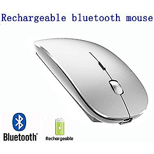 Bluetooth Keyboard and Mouse for iPad and iPhone Bluetooth Keyboard Compatible with iPad/iPad Pro/iPad Air/iPad Mini and Other Bluetooth Enabled Devices (iPadOS 13 / iOS 13 and Above) (Silver)