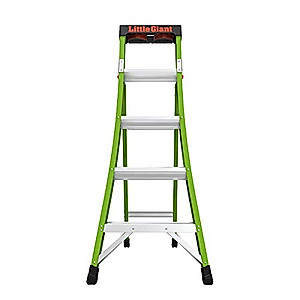 Little Giant Ladders, King Kombo, Professional, 5 Ft. A Frame, 8 Ft. Extension, Fiberglass, Type 1AA, 375 lbs Weight Rating, (13580-001)