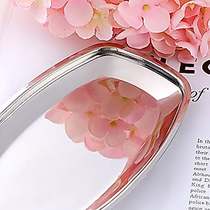 Buyer star Silver 2PCS 6.14inch Stainless Steel Square Tray Fruit Trays Storage Tray Dish Plate Cosmetics Jewelry Decorative Organizer