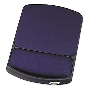 Fellowes Gel Wrist Rest and Mouse Rest, Sapphire/Black (98741)