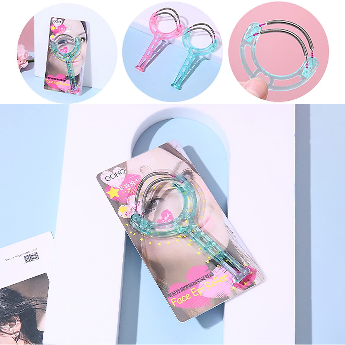 Face Roller Facial Hair Remover for Women. Remove Unwanted Hair on Upper Lip, Chin, Face, or Neck | The Original Hair Remover Spring for Unsightly Hair