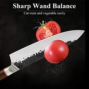 DRAGON RIOT Chef Knife 8 Inch Professional Kitchen Knives High Carbon Steel Japanese Chef's Knife Meat and Vegetable Cooking Knife for Home Restaurant