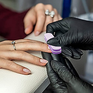 ANRUI Mini Nail Files, 20 PCS Professional 100/180 Grit Nail Files, Double Sided Emery Boards for Natural Nails, Nail Buffer for Manicure Pedicure Tool at Home Salon, Purple