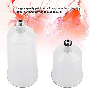 Plastic Spray Paint Gun Airbrush Cup Pot Airbrush Accessories Watering Can Spray Paint Cup Threaded Connector Part 2 Pcs/Set