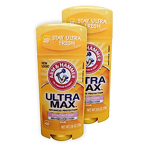 Arm & Hammer Ultramax Invisible Solid Powder Fresh Antiperspirant & Deodorant-2.6 oz, 2 pack