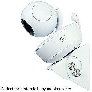 Baby Monitor Wall Mount for Infant Optics DXR-8,Adjustable Angle Mounting Brackets for Motorola,Babysense,HelloBaby and Most Universal Monitors Camera,Aluminum Alloy Material(White)