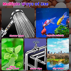 Shower Filter Replacement, Replacement Anion Mineral Bead Stone Ball, 3 Pack Mineral Stone Bead, Filtration Stone Bead Ball for Filtered Shower Head