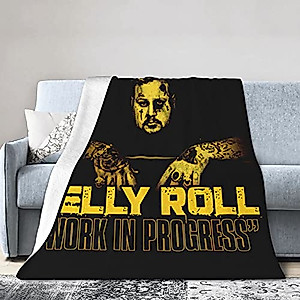 Jelly Rapper Rock Roll Blanket Flannel Fleece Micro Throw Blanket All Seasons Lightweight Air Conditioner Luxury Blanket for Living Room/Bedroom/Sofa/Camping 50"x40"