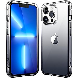 Mkeke Designed for iPhone 13 Pro Max Case Phone Case for iPhone 13 Pro Max 6.7 Inch - Shockproof Protective Slim Case for iPhone 13 Pro Max - Gradient Dark Black