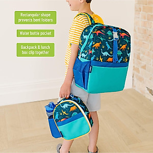 Wildkin Pack-it-All Backpack Bundle with Clip-in Lunch Box (Jurassic Dinosaurs)