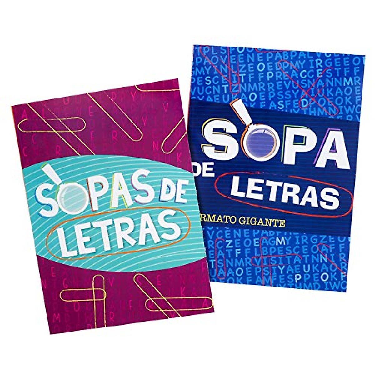 Spanish Word Find and Crossword Puzzle Books for Adults Seniors with Over 300 Reward Stickers