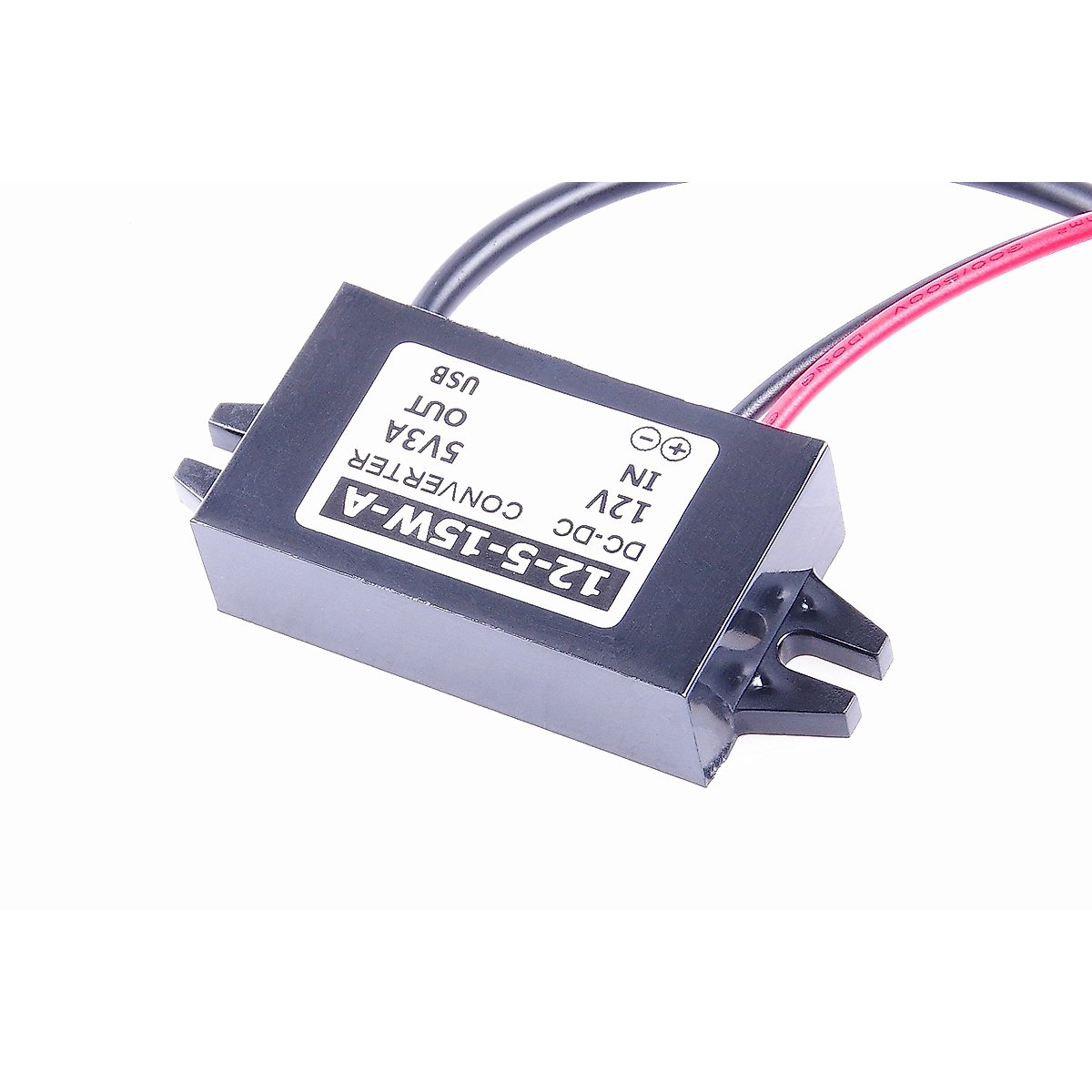 KNACRO DC-DC 12V to 5V 3A Step-Down Power Supply Module Car Power Converter Module A Type USB Female Output Port Over-Temperature Over-Current Short Circuit Protection