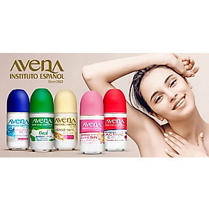 Avena Instituto Español Deodorant Roll-On Suave, Long-Lasting, Non-Alcohol, 2-Pack of 2.50 Oz each, 2 Bottles