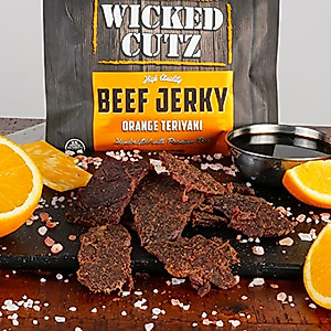 Orange Teriyaki Beef Jerky | Tender, Flavorful, Easy to Chew Premium Craft Jerky with 24g Protein Per Bag, High Protein Snacks, Low Calorie Snacks, Low Carb Snacks, Healthy Snack for Adults (2 Bags)