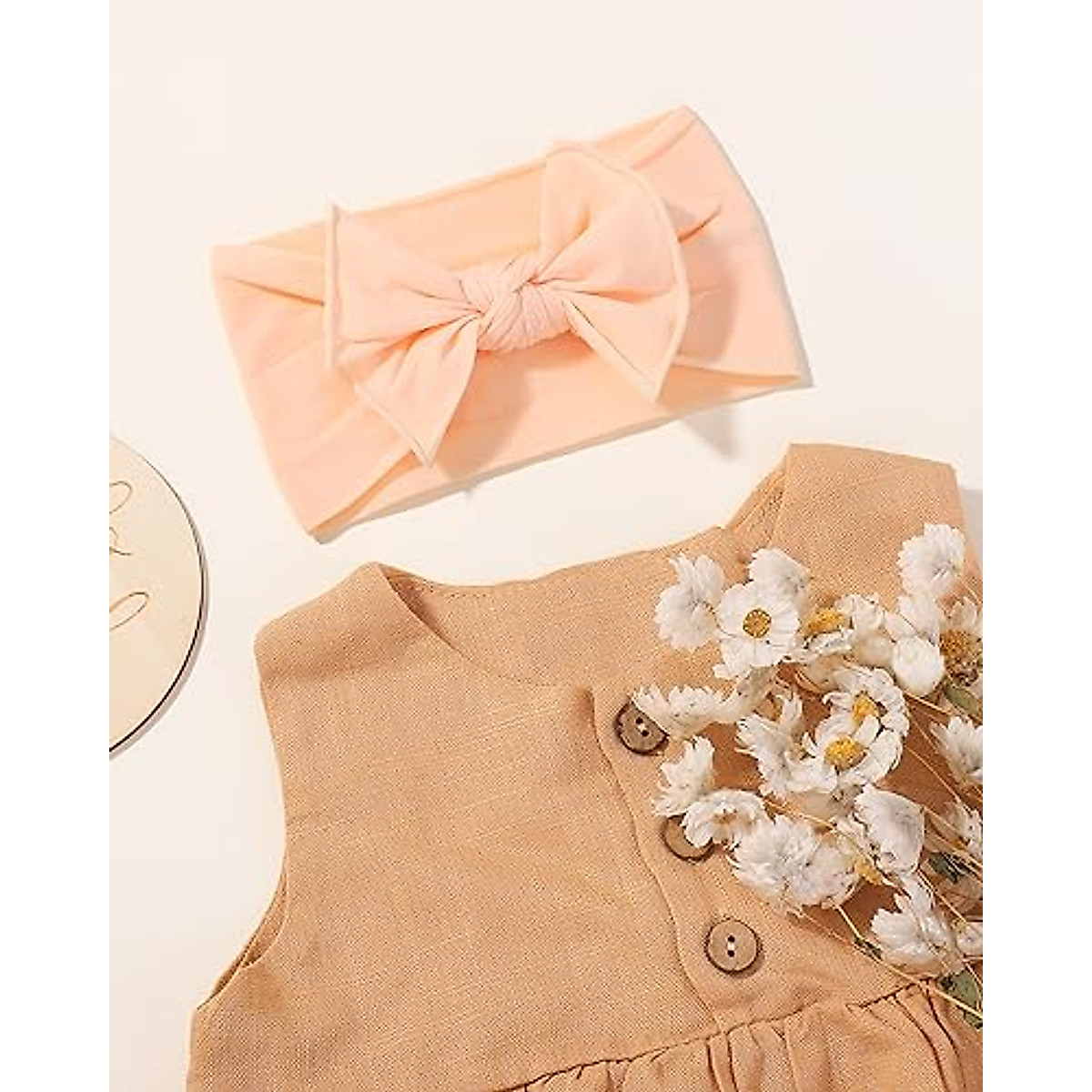 jollybows 20PCS Baby Girls Nylon Headbands Elastic Hair Bows Hair Bands Turban Hair Accessories for Kids Infants Toddlers