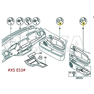 Rexka 20pcs Interior Trim Moulding Door Retainer Trim Finisher Clips E46 E90 E91 X5 Compatible with BMW E46 E90 E91 E92 320i 323i 325i 328i 330i M3 X5 E53 07149158194