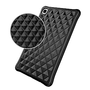 Epicgadget Case for Samsung Galaxy Tab A7 Lite SM-T220/SM-T225 - Soft Lightweight Diamond Grid Slim Protective Silicone Cover Case for Galaxy Tablet A7 Lite 8.7 Inch Tablet 2021 Released (Black)