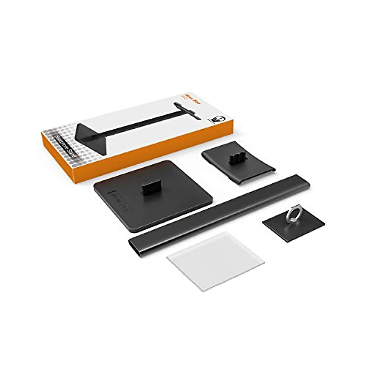 New bee Headphone Stand Headset Holder Earphone Stand with Aluminum Supporting Bar Flexible Headrest ABS Solid Base for All Headphones Size (Black)