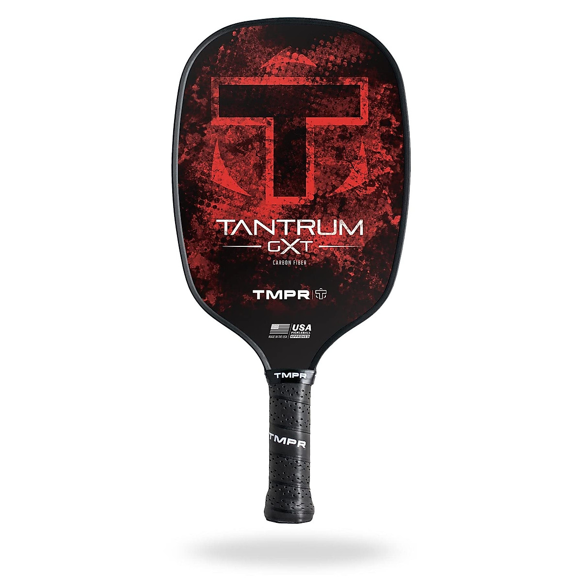 TMPR Sports Tantrum GXT - Pickleball Paddle, Red, Heavy Weight (8.1-8.2 oz)