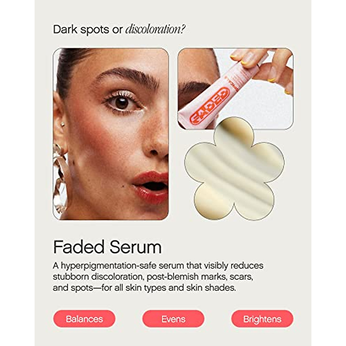 Topicals Faded Brightening and Clearing Serum | Reduces Discoloration, Post-Blemish Marks, Scars and Spots | Contains Kojic Acid and Niacinamide | Dermatologist-tested, Vegan, Cruelty-Free (0.5 Fl Oz)