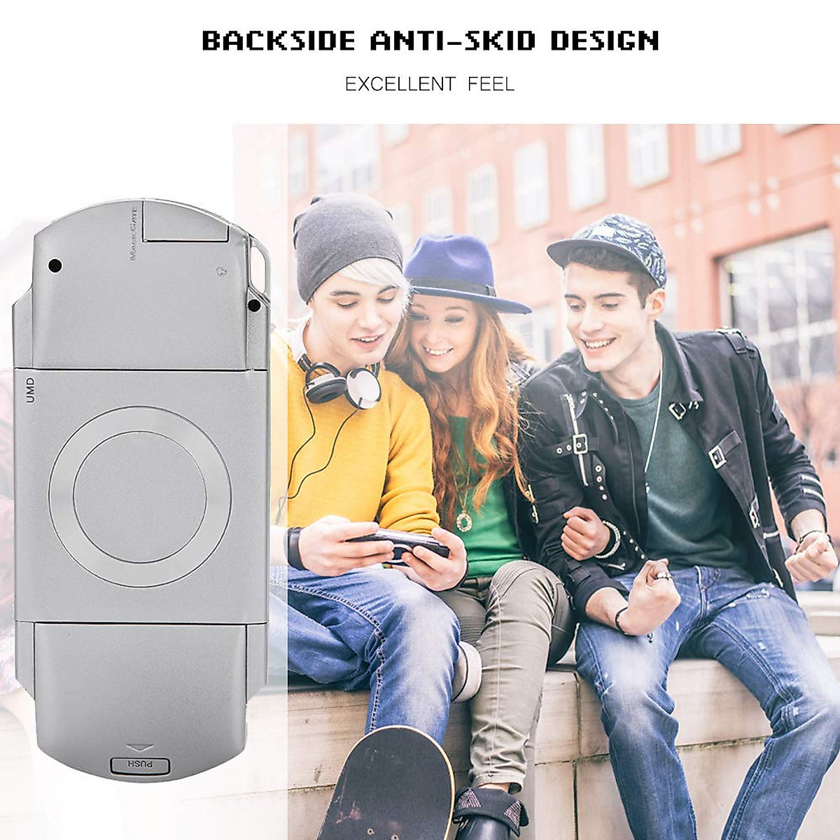 ASHATA Full Housing Repair Mod Case + Buttons Replacement Compatible for Sony PSP 1000 Console(Silver)