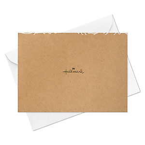 Hallmark Bulk Kraft Thank You Notes (100 Blank Cards with Envelopes) for Weddings, Engagement Parties, Bridal Showers
