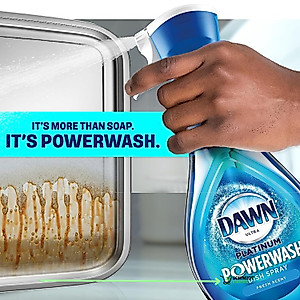 Dawn Platinum Powerwash, Fresh Scent, 1 Starter Kit + 2 Refills + Cleaning Sponge + 1 Card Protector SchmiidtEmpire + Sticker (16oz each - 6 Piece Set - Pack of 2)