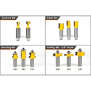 Router Bits Set 1/2 Inch Shank - BAIDETS 70 Pcs Router Bit Professional Carbide 1/2 Inch Shank Kit for Carpenter Woodworking