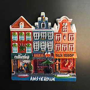 Amsterdam Holland 3D Fridge Magnet Souvenir Gift Collection Home Kitchen Decoration Magnetic Sticker Amsterdam Netherlands Refrigerator Magnet