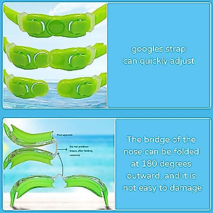 Sinca Kids Goggles for Swimming - Waterproof Fog Anti-UV Youth Swimming Goggles For Children Boys and Girls (Green)