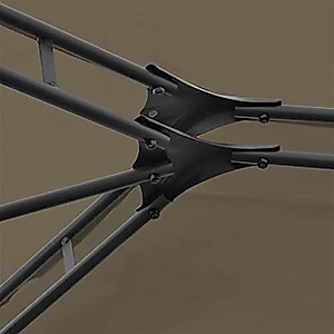 Garden Marquee with Curtains,Outdoor Gazebo, Hardtop Gazebo,Backyard Gazebo,Patio Gazebo,Grill Gazebo,for Barbeque, Patio, Deck,Garden Party,Markets,13.1'x9.8' Taupe 0.6 oz/ft²