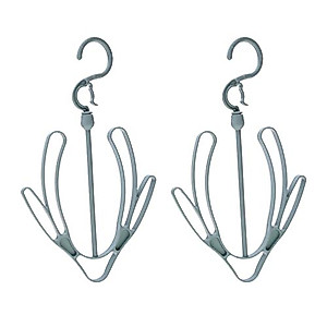 Holibanna 2Pcs Shoes Drying Hanger Plastic Cloth Hanging Dryer Rack Hook for Shoes Home Using (Sky-Blue)