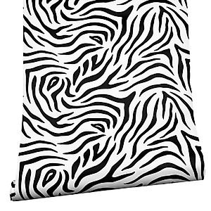 SimpleLife4U Self Adhesive Furniture Protect Paper Moisture Proof Shelf Liner 300cm,Zebra Stripe Valentine's Day Gift