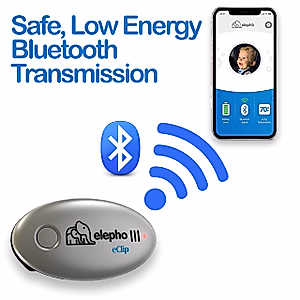 Elepho eClip Baby Safety Reminder for Car | Easily Attaches to Infant Car Seat, Seat Belt or Diaper Bag | Smartphone App Sends Automatic Alerts via Bluetooth for Temperature & Proximity Warnings