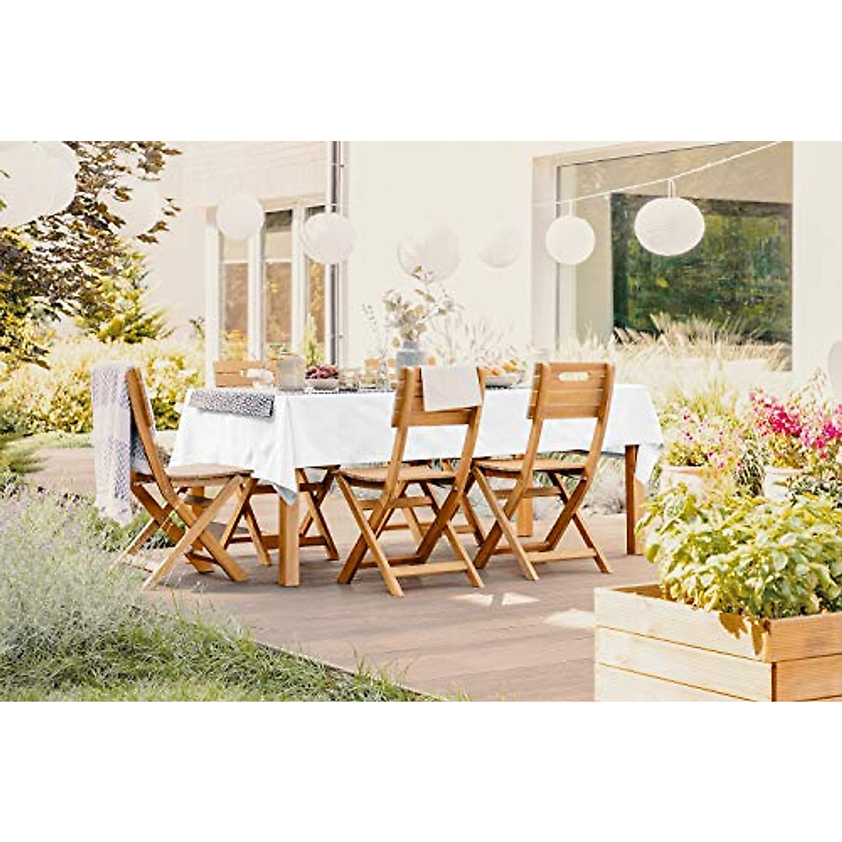 YLZYAA Rectangle Tablecloth - 60 x 102 Inch - White Rectangular Table Cloth for 6 Foot Table in Washable Polyester - Great for Buffet Table, Parties, Holiday Dinner, Wedding & More